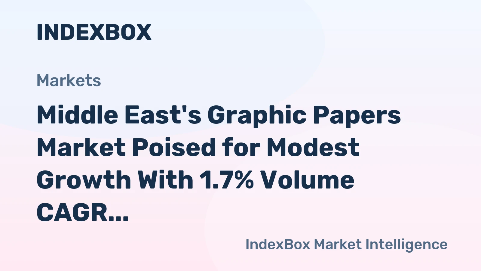 Middle East's Graphic Papers Market Poised for Modest Growth With 1.7% Volume CAGR Through 2035