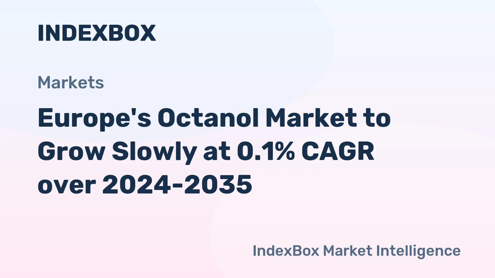Europe's Octanol Market to Grow Slowly at 0.1% CAGR over 2024-2035