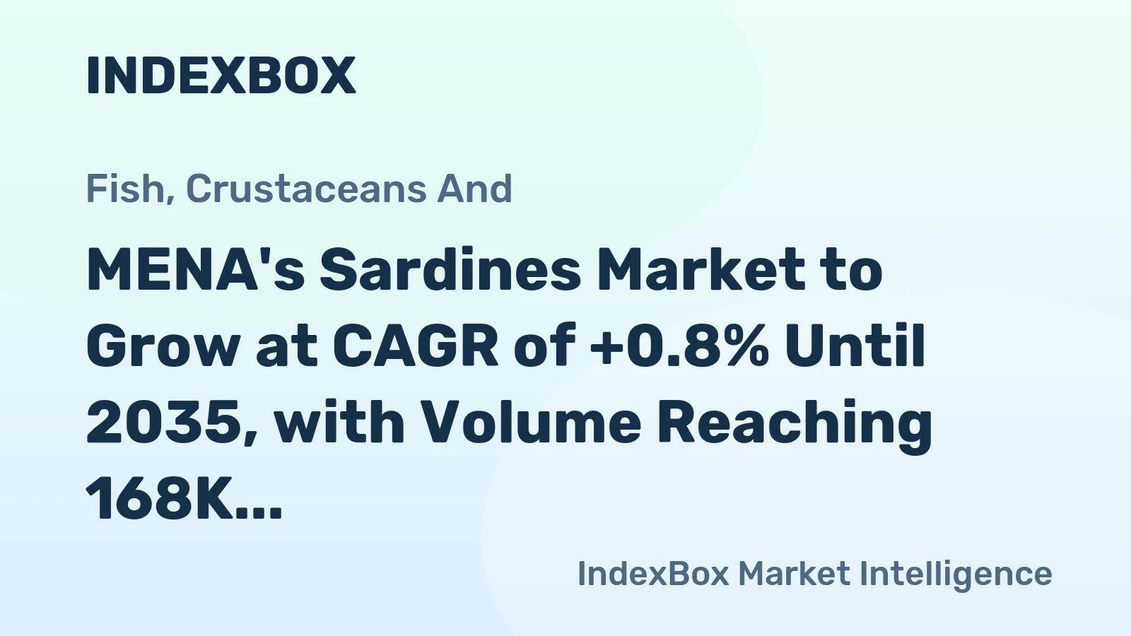 MENA's Sardines Market to Grow at CAGR of +0.8% Until 2035, with Volume Reaching 168K Tons