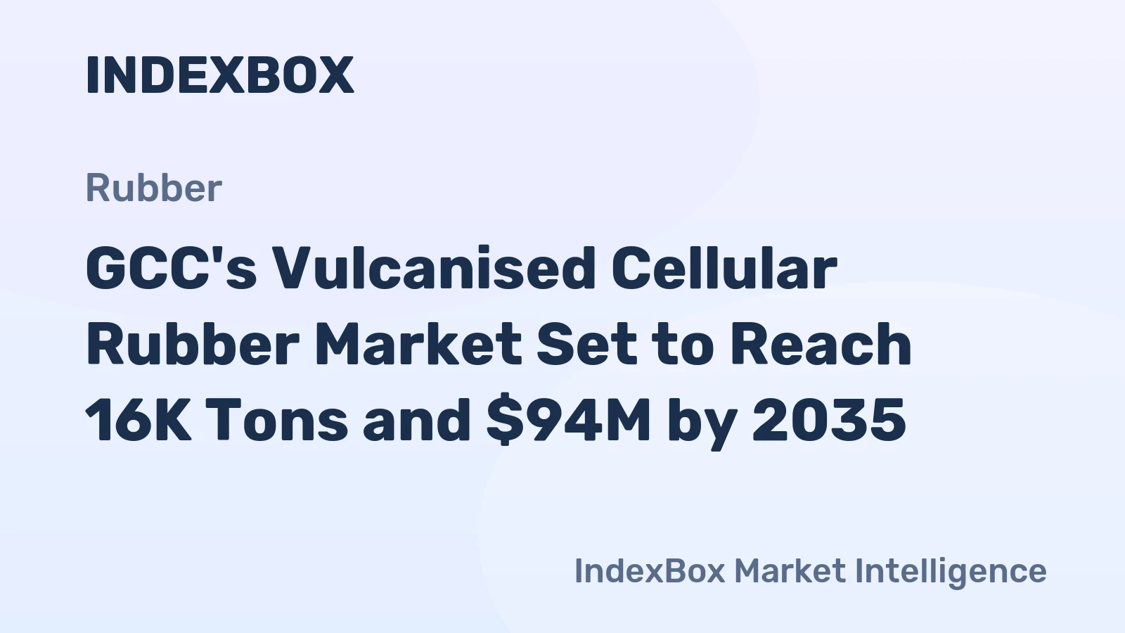 GCC's Vulcanised Cellular Rubber Market Set to Reach 16K Tons and $94M by 2035