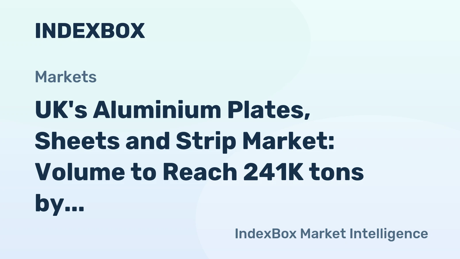 UK's Aluminium Plates, Sheets and Strip Market: Volume to Reach 241K tons by 2035, Value to hit $1.1B