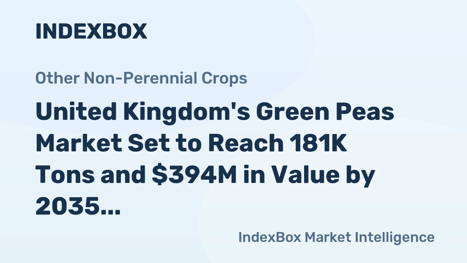 United Kingdom's Green Peas Market Set to Reach 181K Tons and $394M in Value by 2035