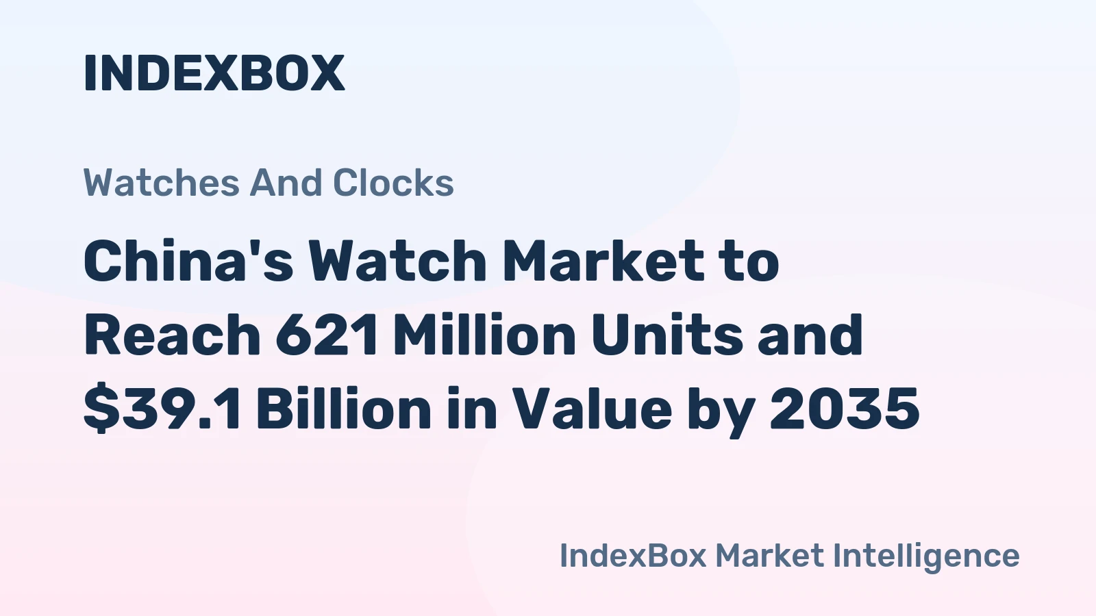 China's Watch Market to Reach 621 Million Units and $39.1 Billion in Value by 2035