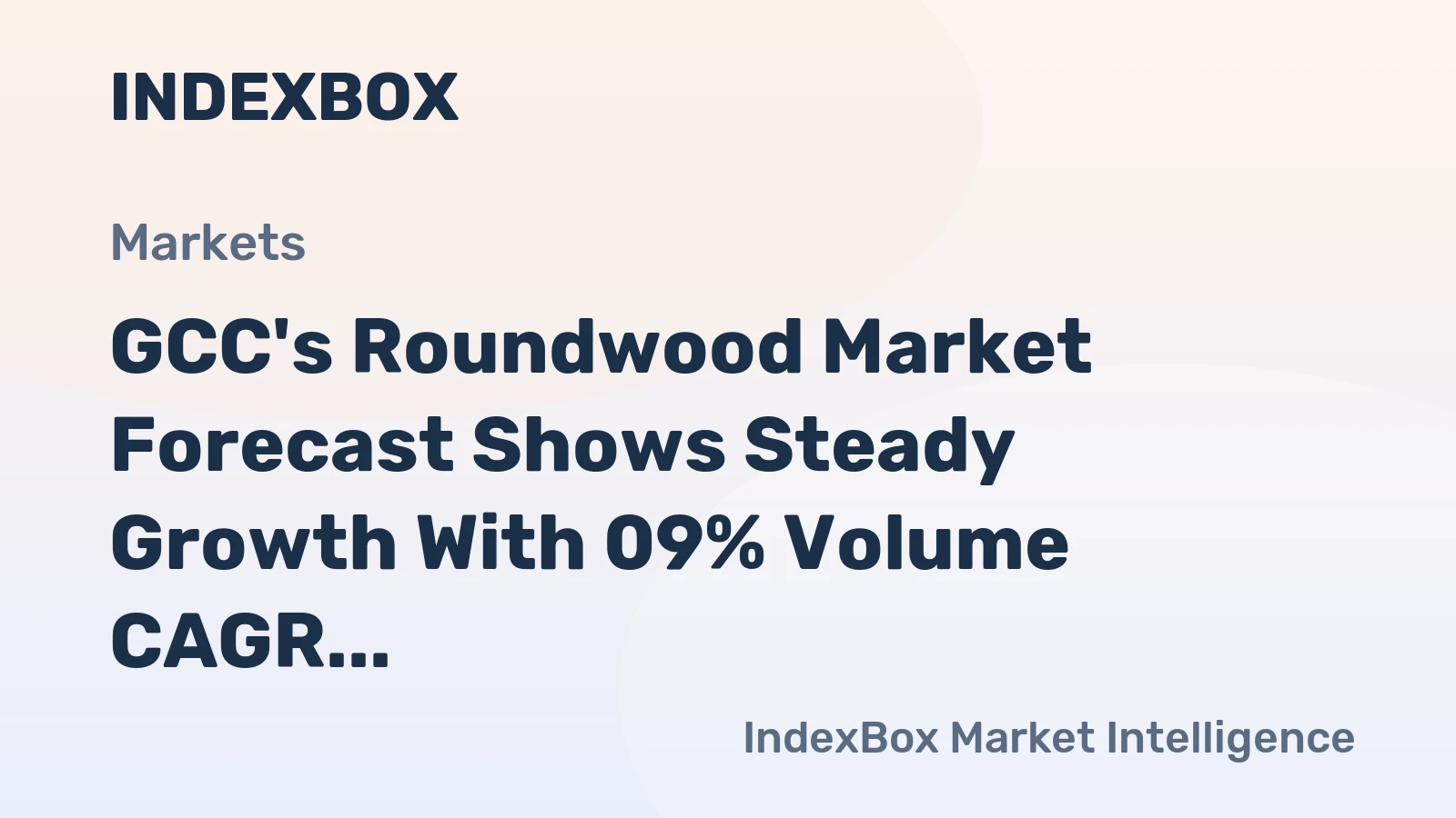 GCC's Roundwood Market Forecast Shows Steady Growth With 09% Volume CAGR Through 2035