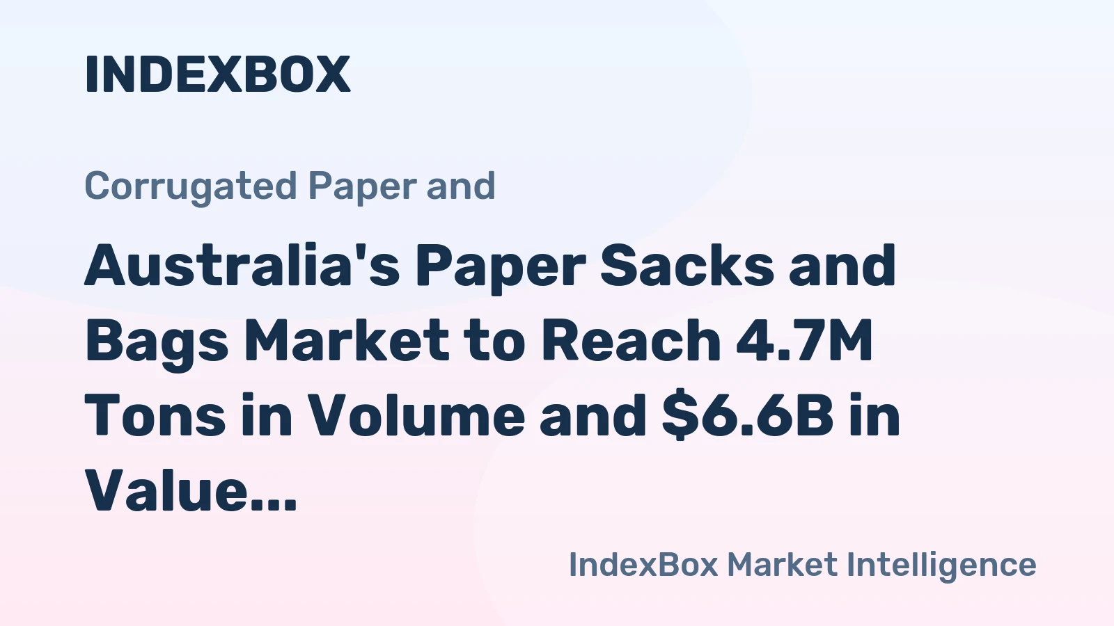 Australia's Paper Sacks and Bags Market to Reach 4.7M Tons in Volume and $6.6B in Value by 2035