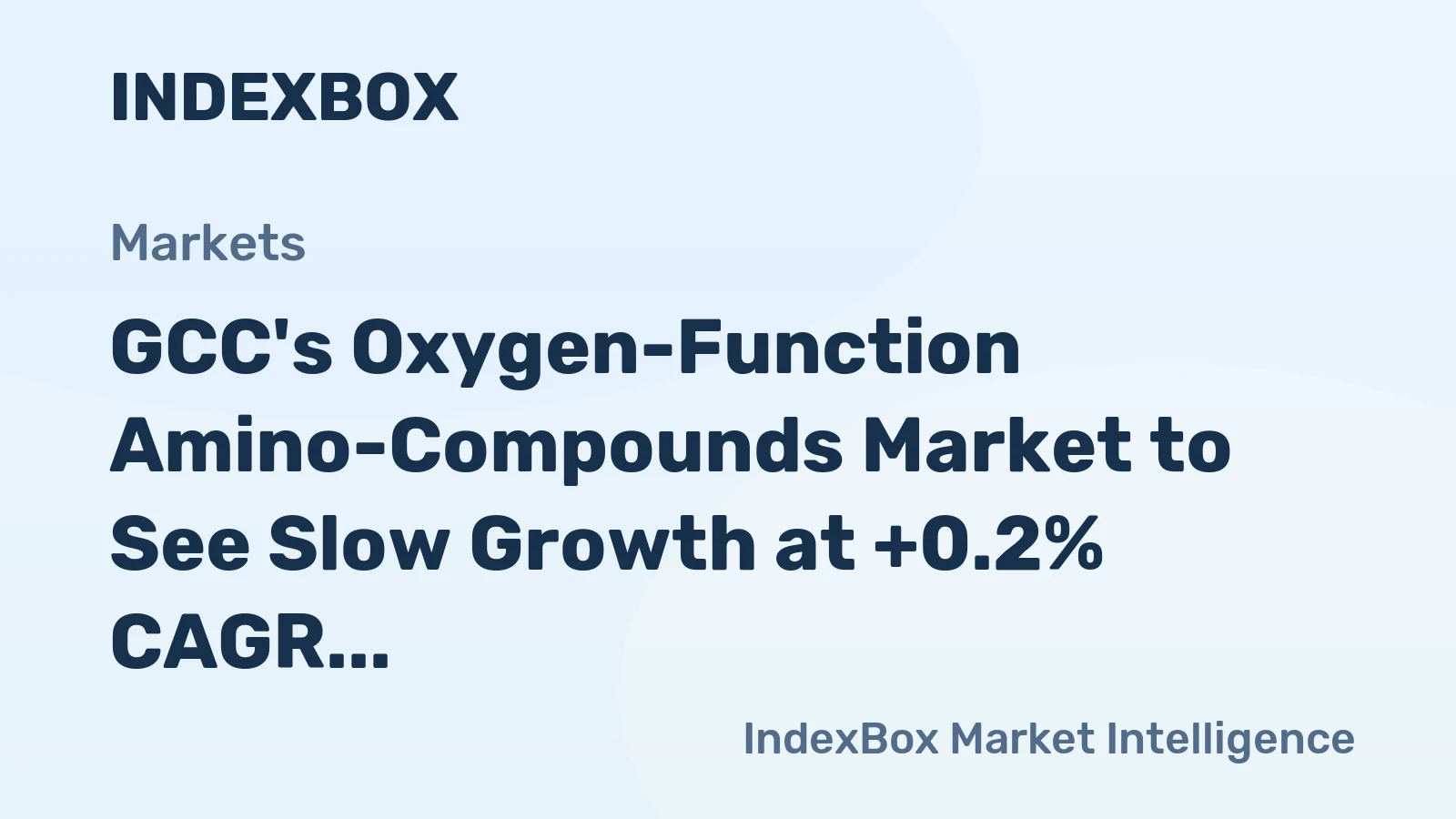 GCC's Oxygen-Function Amino-Compounds Market to See Slow Growth at +0.2% CAGR through 2035