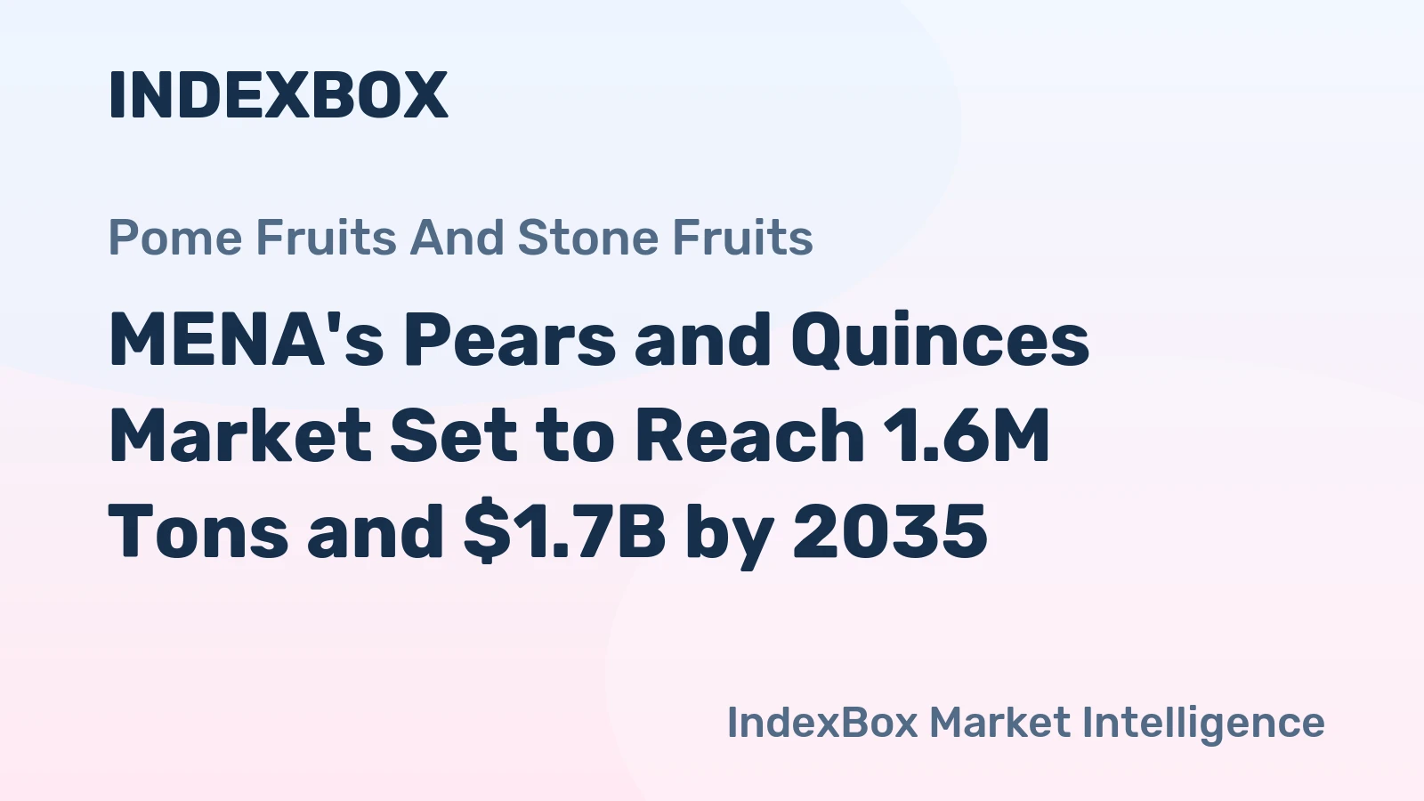 MENA's Pears and Quinces Market Set to Reach 1.6M Tons and $1.7B by 2035