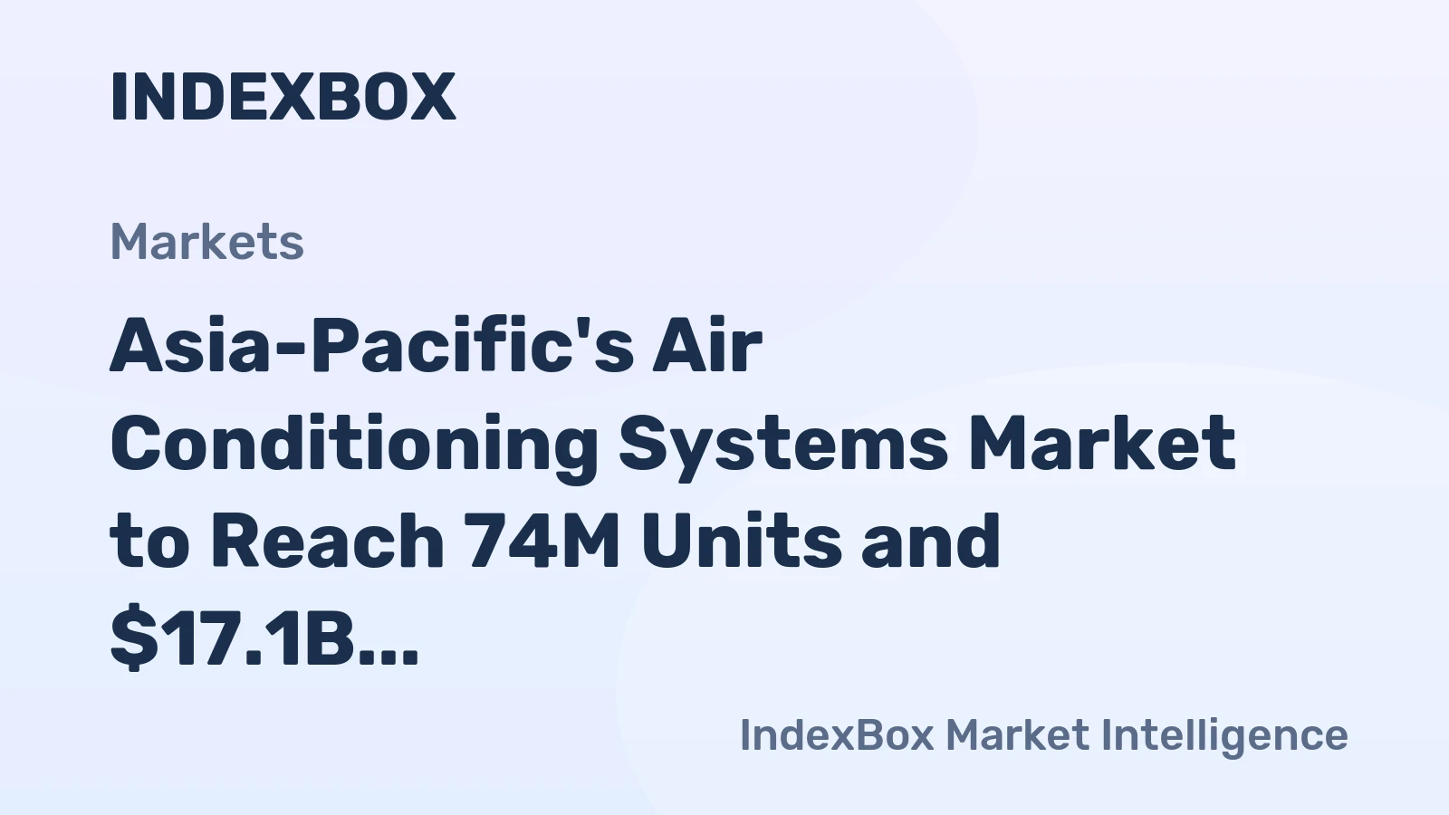 Asia-Pacific's Air Conditioning Systems Market to Reach 74M Units and $17.1B by 2035