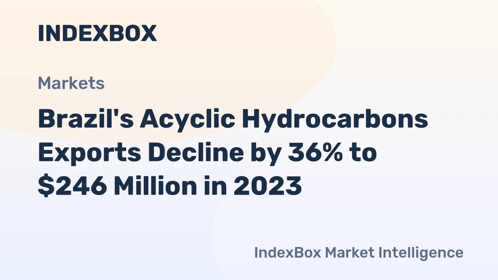 Brazil's Acyclic Hydrocarbons Exports Decline by 36% to $246 Million in 2023