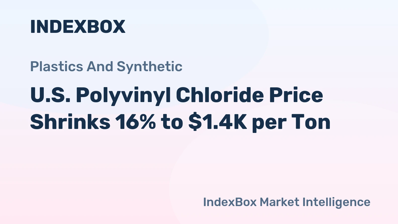 U.S. Polyvinyl Chloride Price Shrinks 16% to $1.4K per Ton