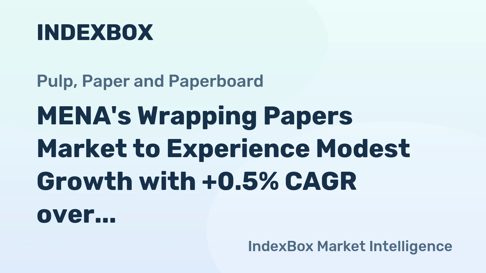 MENA's Wrapping Papers Market to Experience Modest Growth with +0.5% CAGR over Next Decade