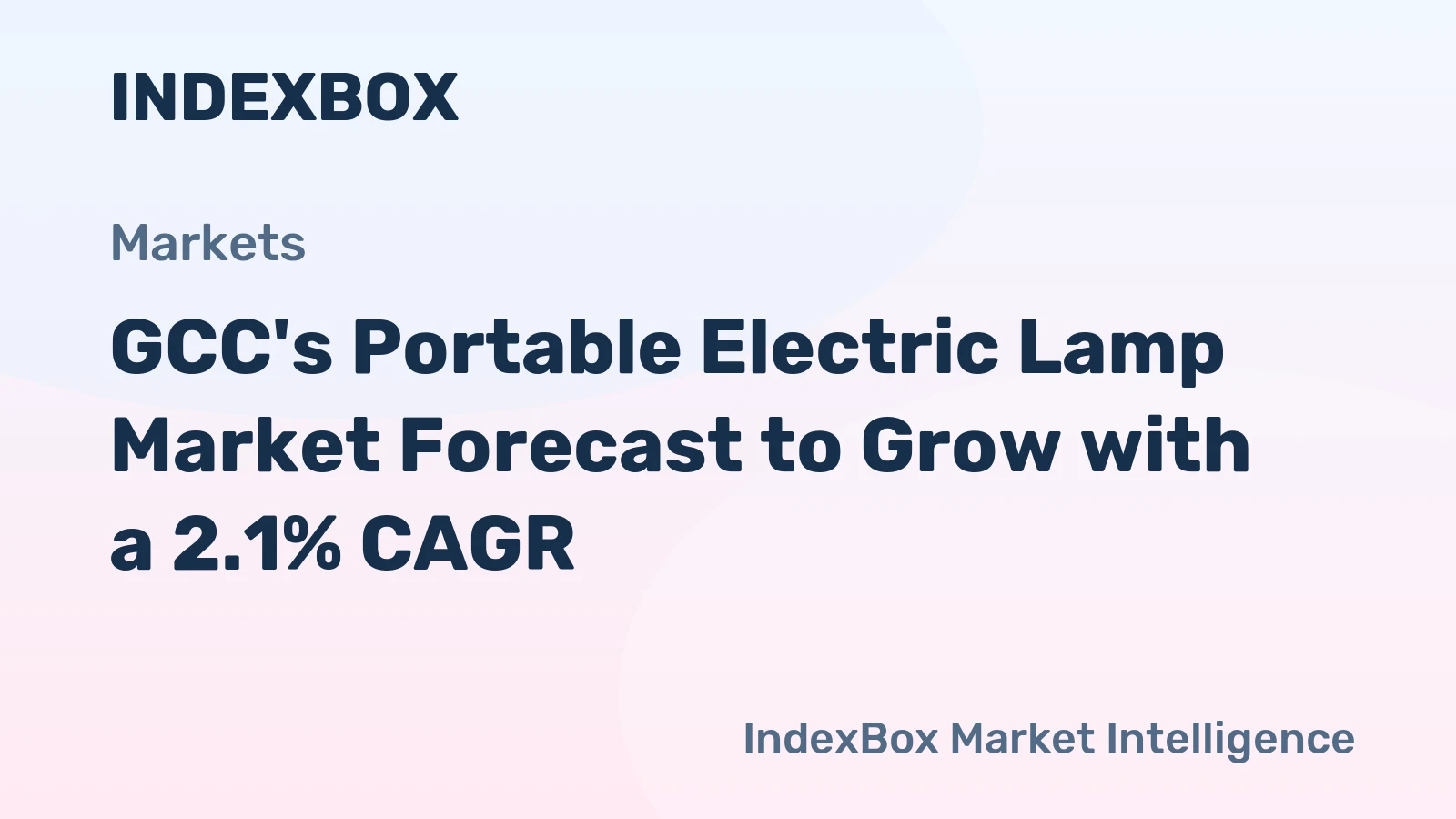 GCC's Portable Electric Lamp Market Forecast to Grow with a 2.1% CAGR