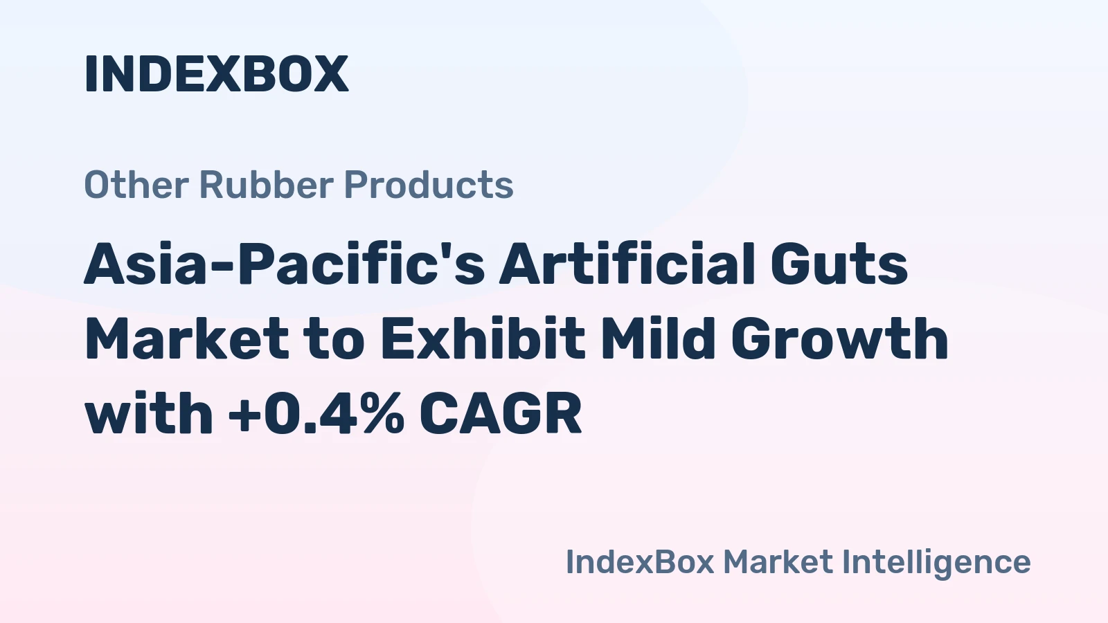 Asia-Pacific's Artificial Guts Market to Exhibit Mild Growth with +0.4% CAGR