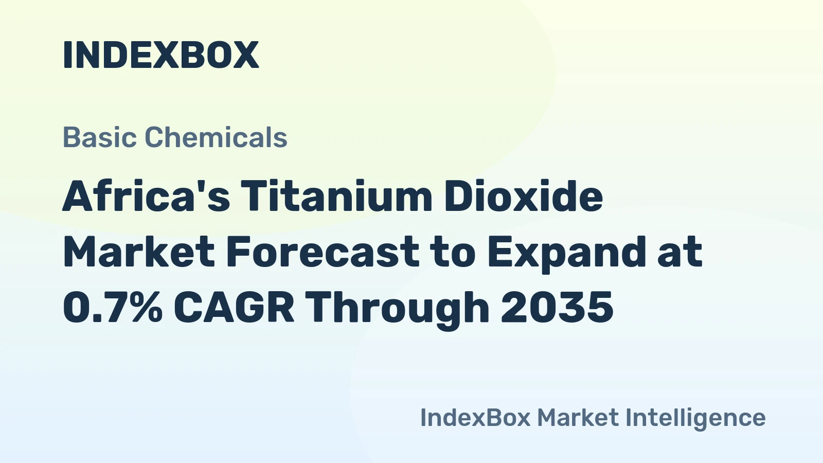 Africa's Titanium Dioxide Market Forecast to Expand at 0.7% CAGR Through 2035