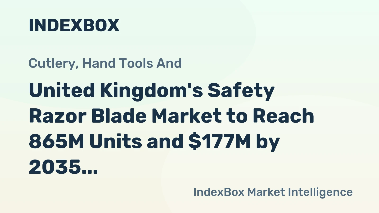 United Kingdom's Safety Razor Blade Market to Reach 865M Units and $177M by 2035