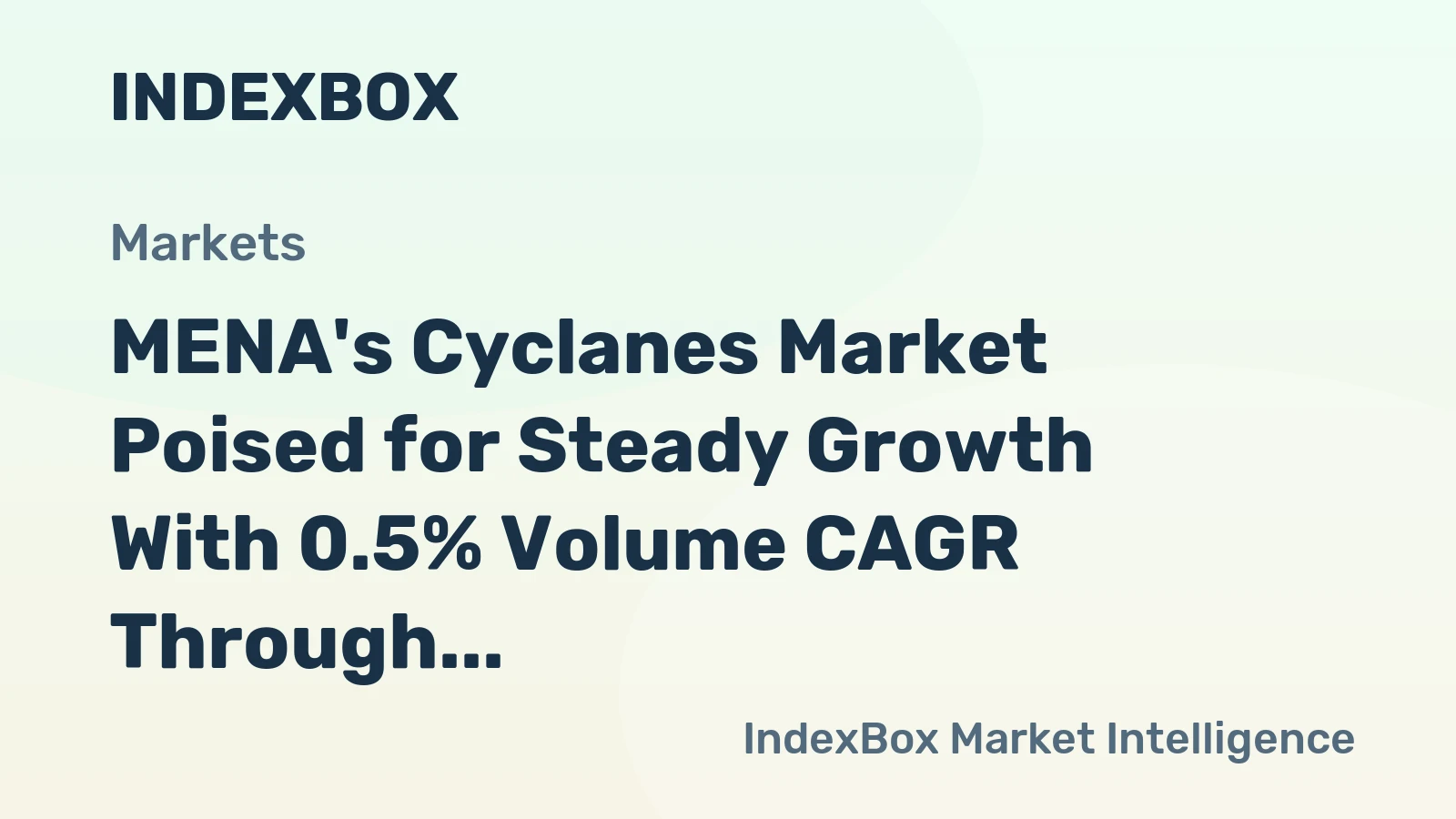 MENA's Cyclanes Market Poised for Steady Growth With 0.5% Volume CAGR Through 2035