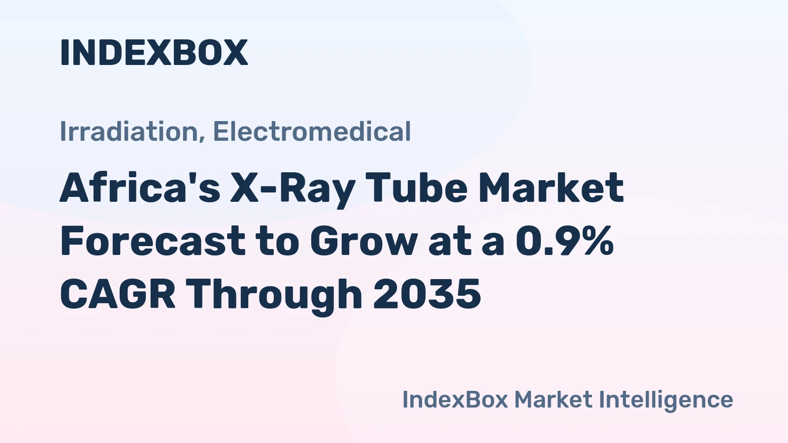 Africa's X-Ray Tube Market Forecast to Grow at a 0.9% CAGR Through 2035