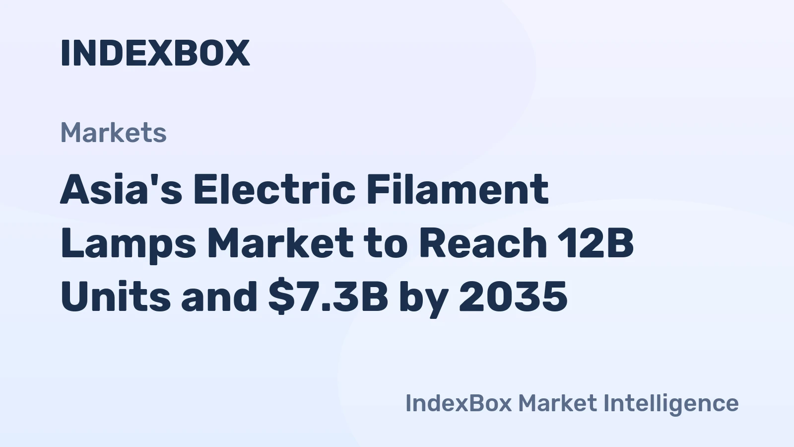 Asia's Electric Filament Lamps Market to Reach 12B Units and $7.3B by 2035
