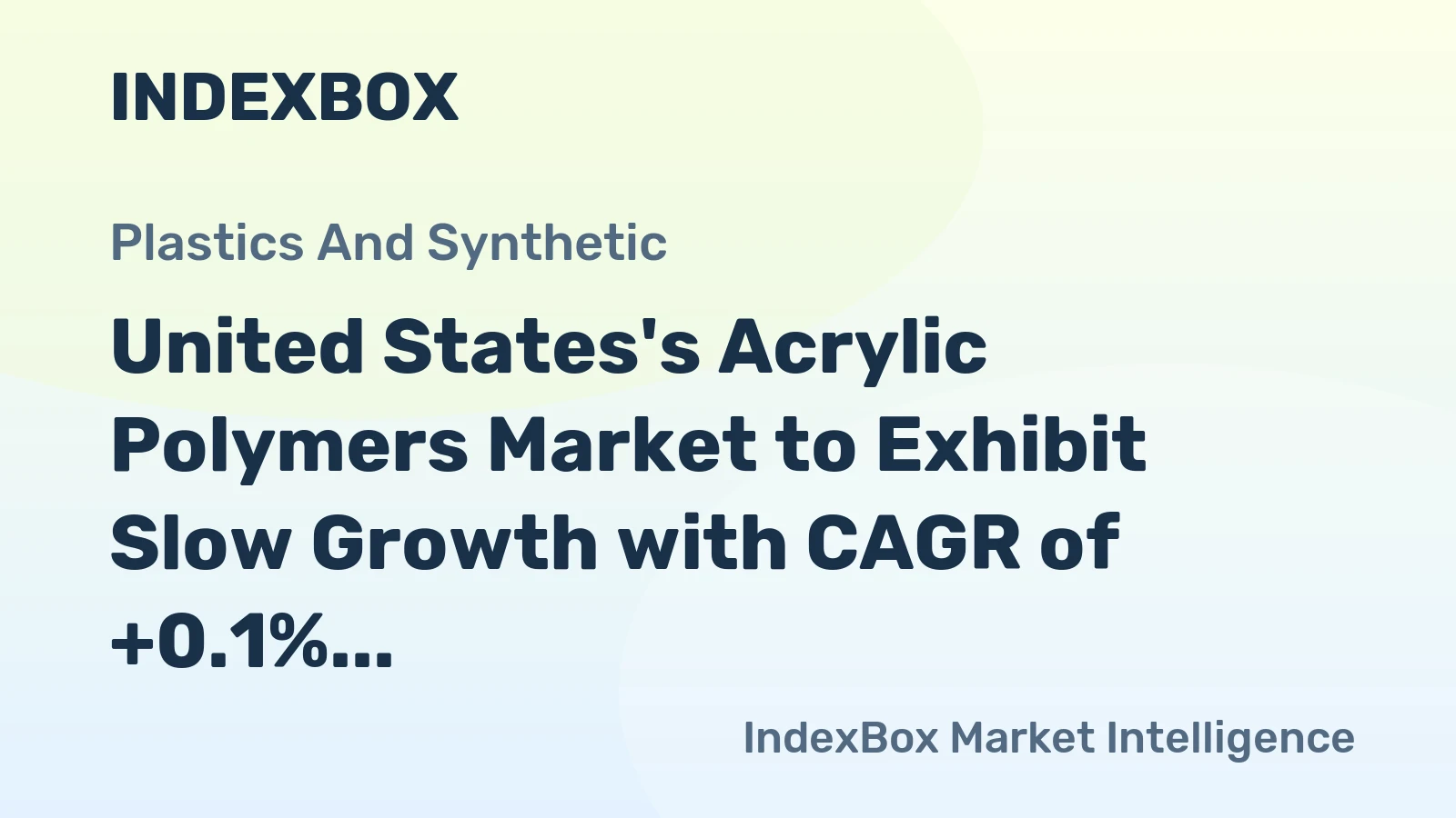 United States's Acrylic Polymers Market to Exhibit Slow Growth with CAGR of +0.1%