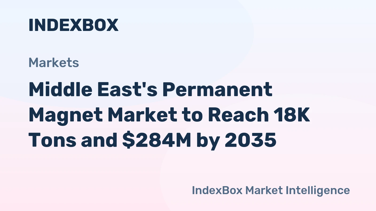 Middle East's Permanent Magnet Market to Reach 18K Tons and $284M by 2035