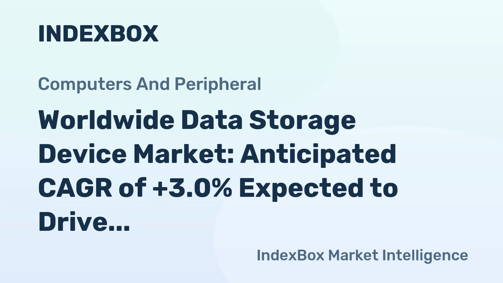 Worldwide Data Storage Device Market: Anticipated CAGR of +3.0% Expected to Drive Market Growth