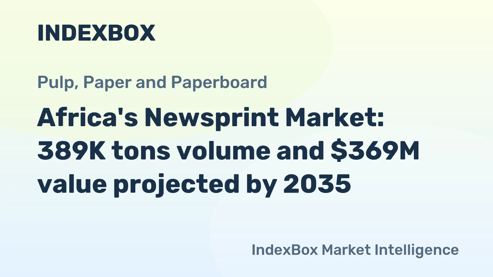Africa's Newsprint Market: 389K tons volume and $369M value projected by 2035