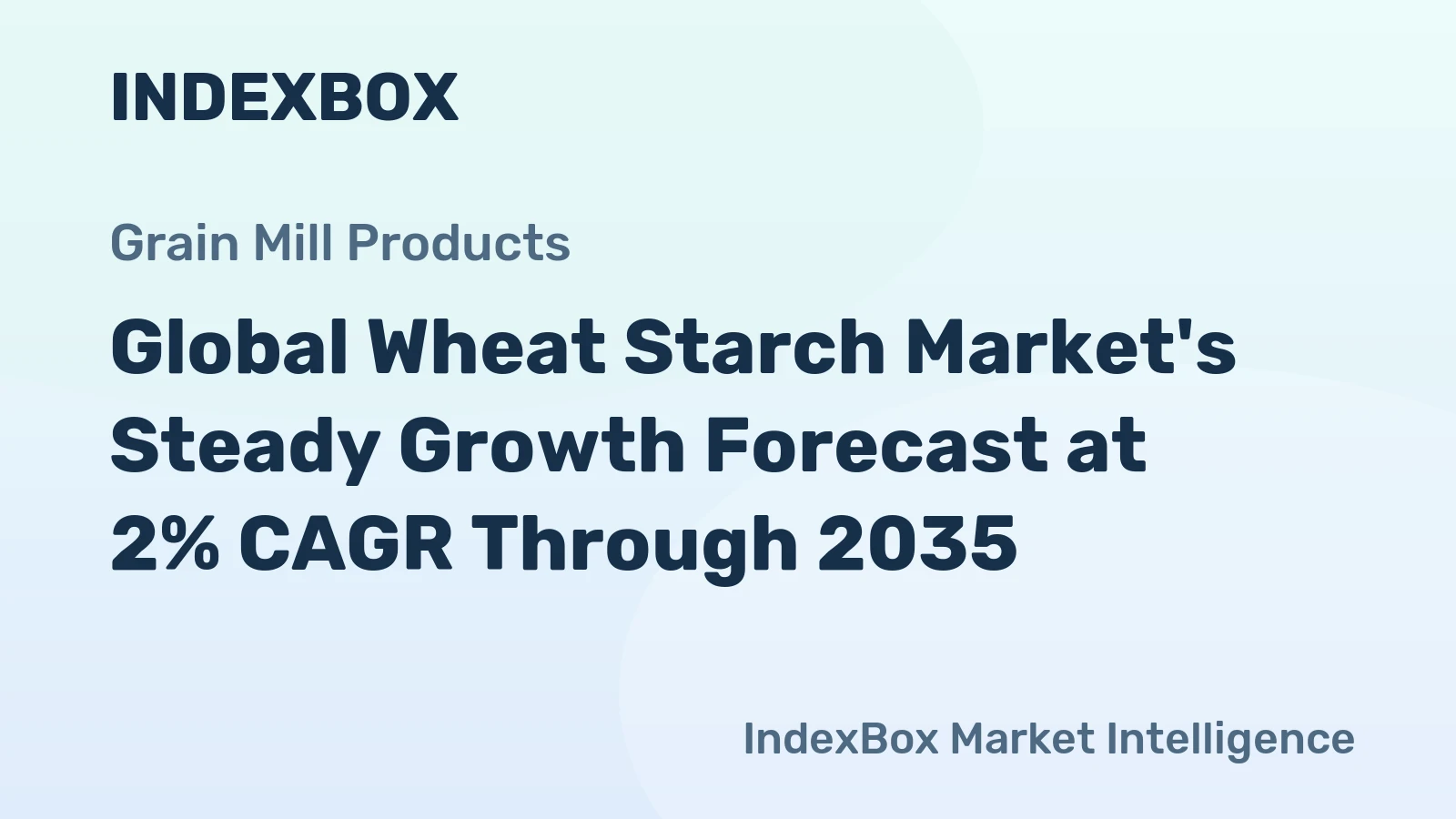 Global Wheat Starch Market's Steady Growth Forecast at 2% CAGR Through 2035