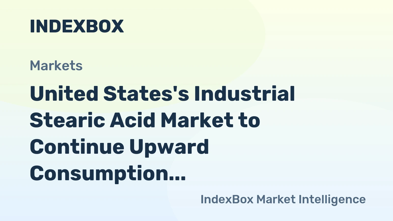 United States's Industrial Stearic Acid Market to Continue Upward Consumption Trend with Expected CAGR of +0.8% by 2035
