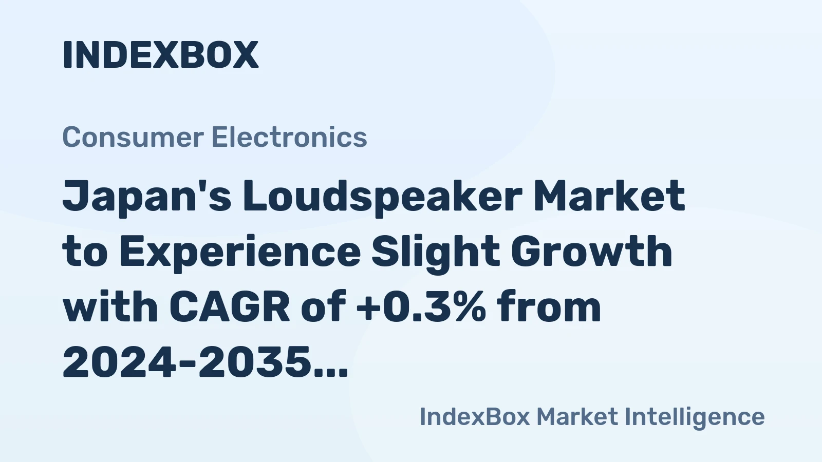 Japan's Loudspeaker Market to Experience Slight Growth with CAGR of +0.3% from 2024-2035