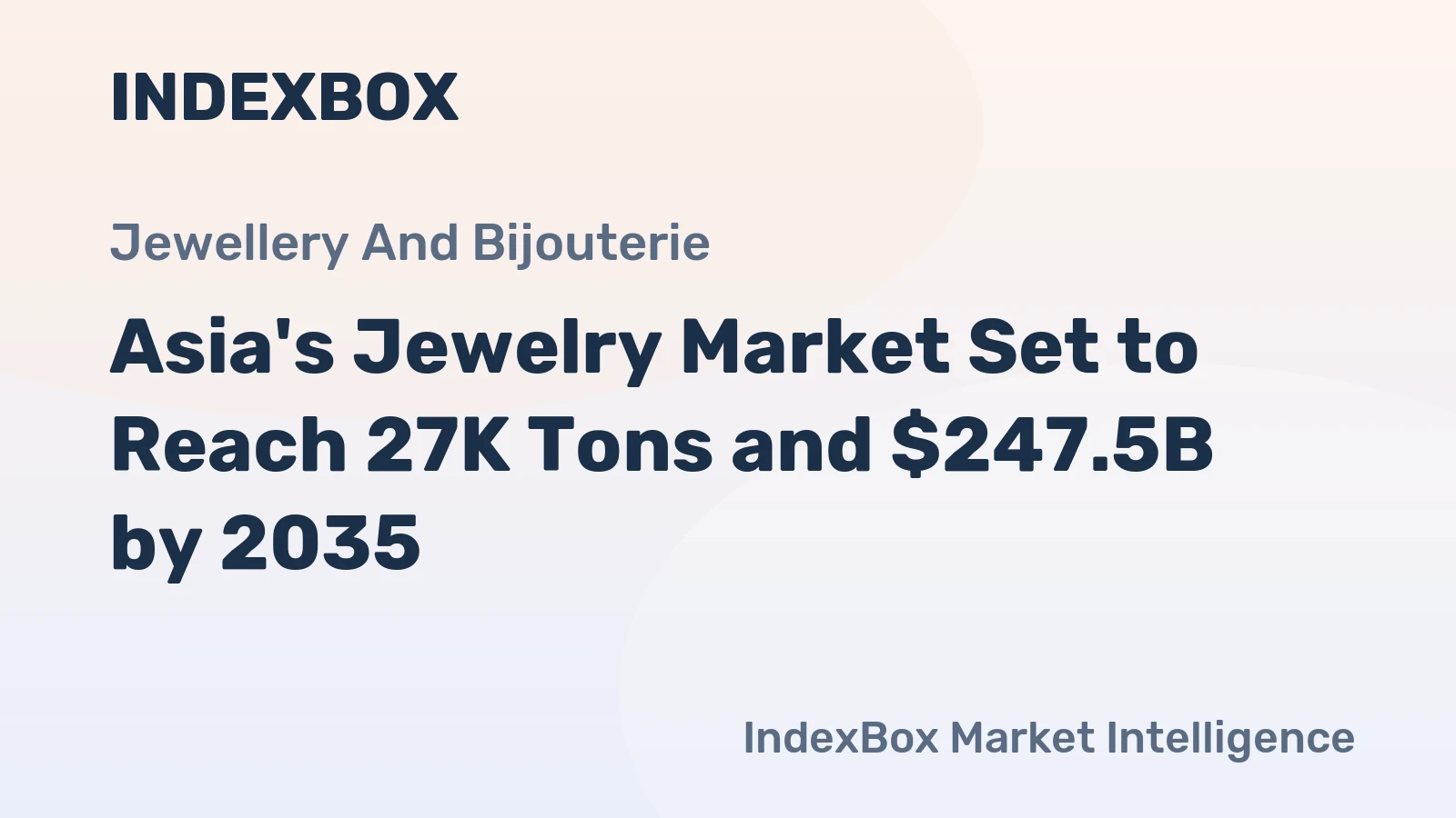 Asia's Jewelry Market Set to Reach 27K Tons and $247.5B by 2035