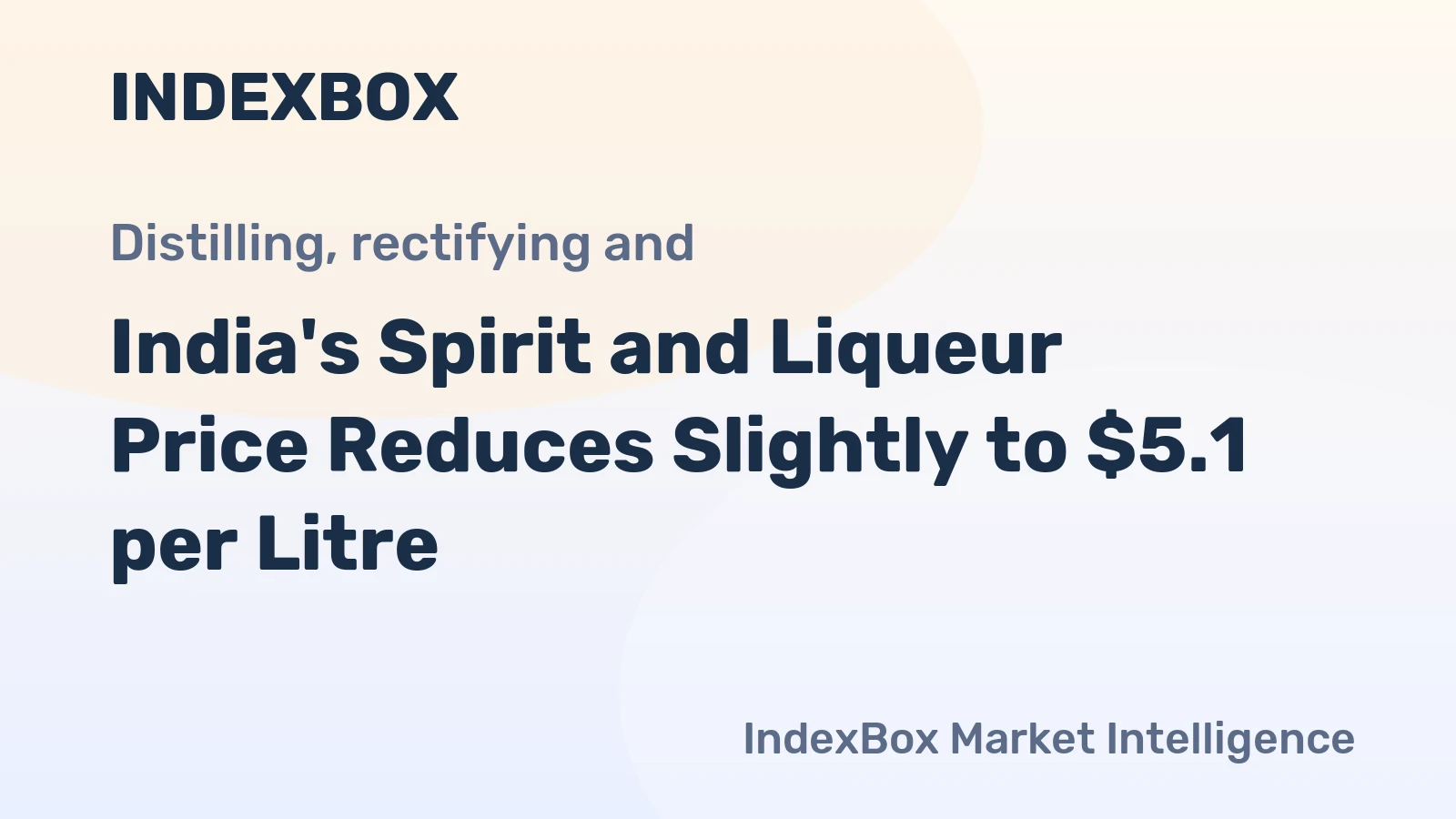 India's Spirit and Liqueur Price Reduces Slightly to $5.1 per Litre