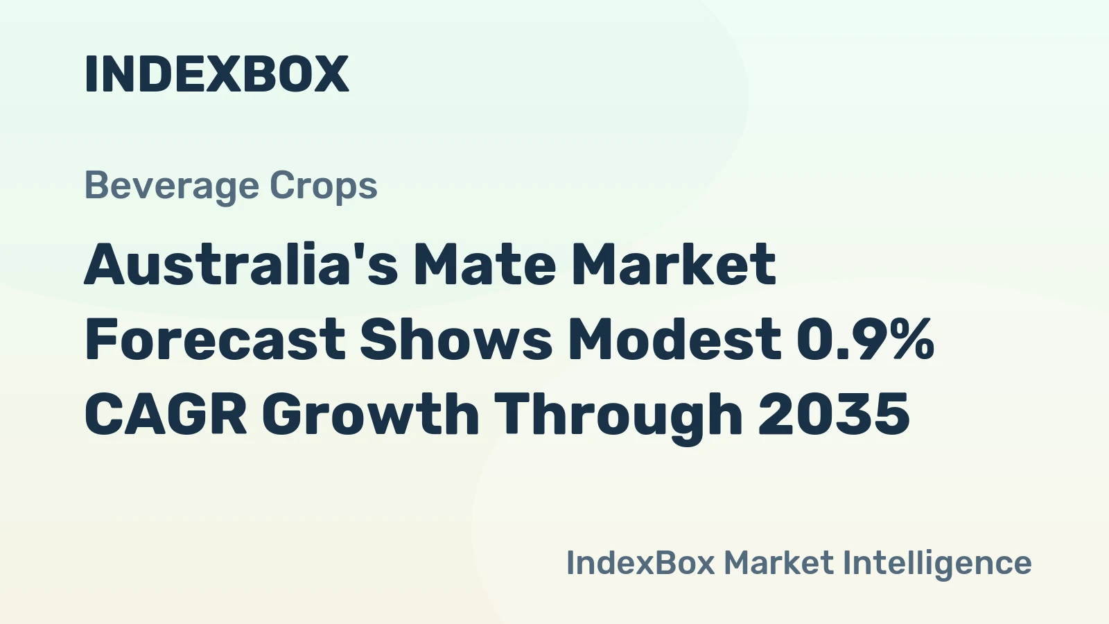 Australia's Mate Market Forecast Shows Modest 0.9% CAGR Growth Through 2035
