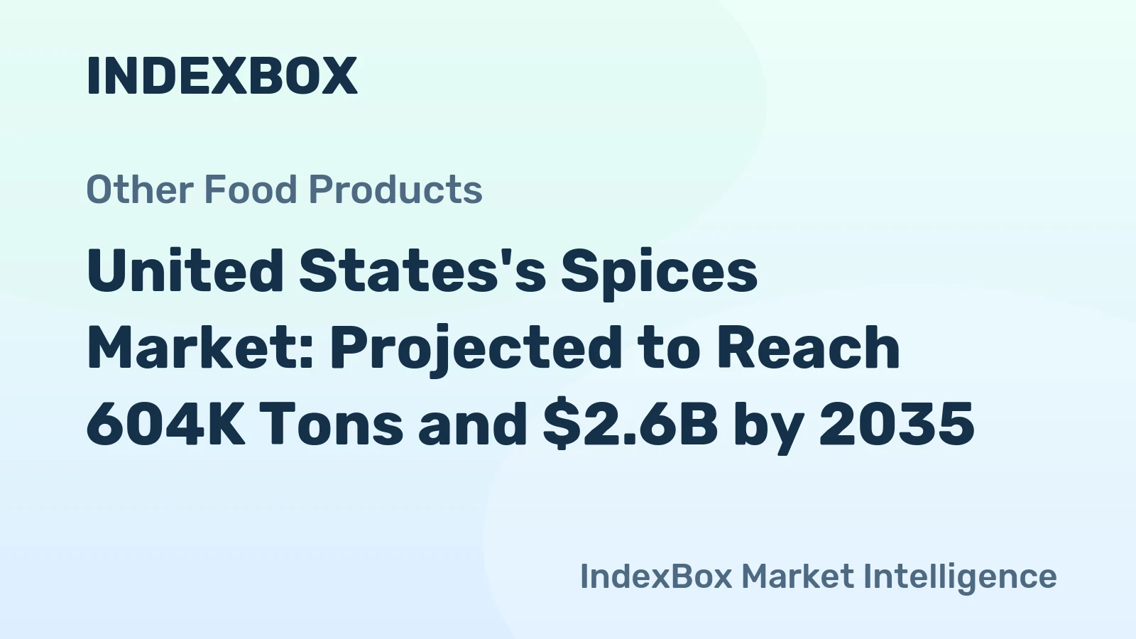 United States's Spices Market: Projected to Reach 604K Tons and $2.6B by 2035