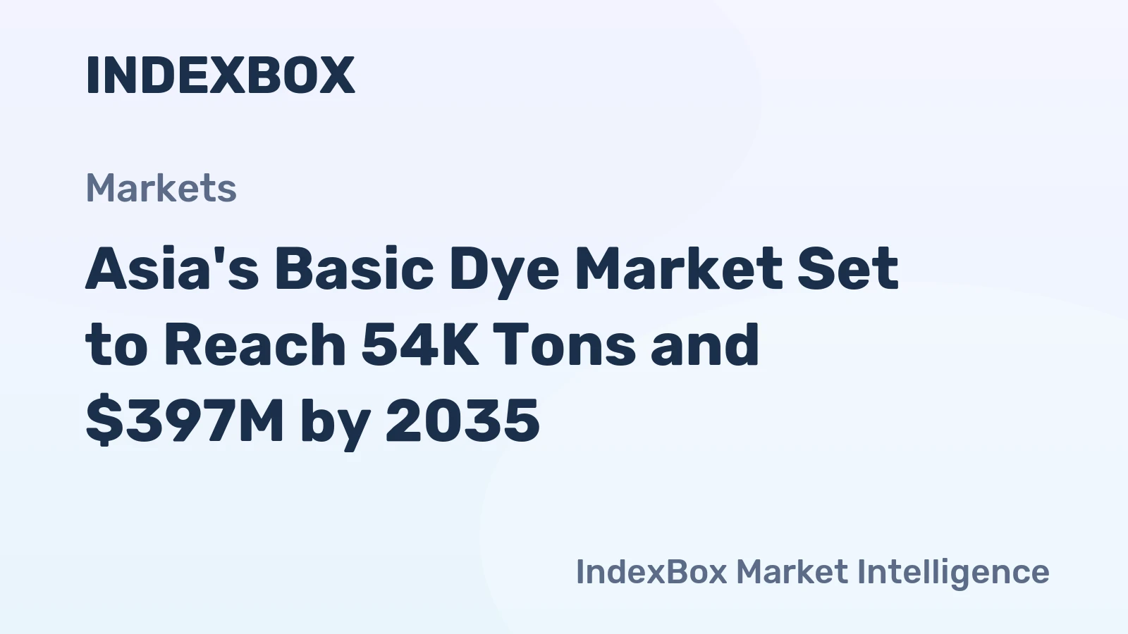 Asia's Basic Dye Market Set to Reach 54K Tons and $397M by 2035