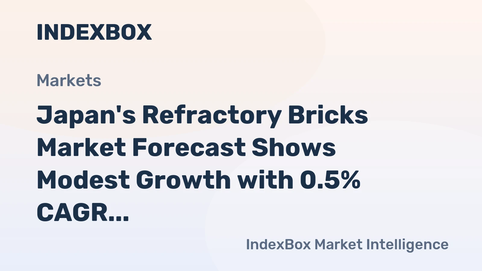 Japan's Refractory Bricks Market Forecast Shows Modest Growth with 0.5% CAGR Through 2035