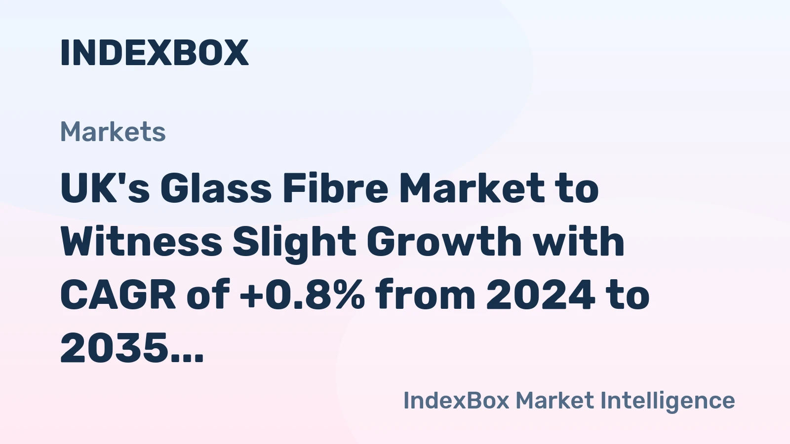 UK's Glass Fibre Market to Witness Slight Growth with CAGR of +0.8% from 2024 to 2035