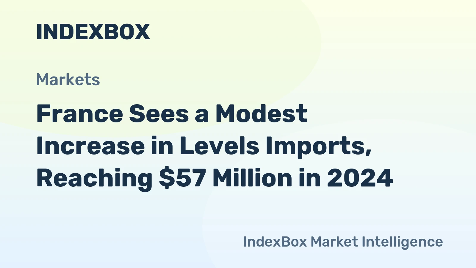 France Sees a Modest Increase in Levels Imports, Reaching $57 Million in 2024