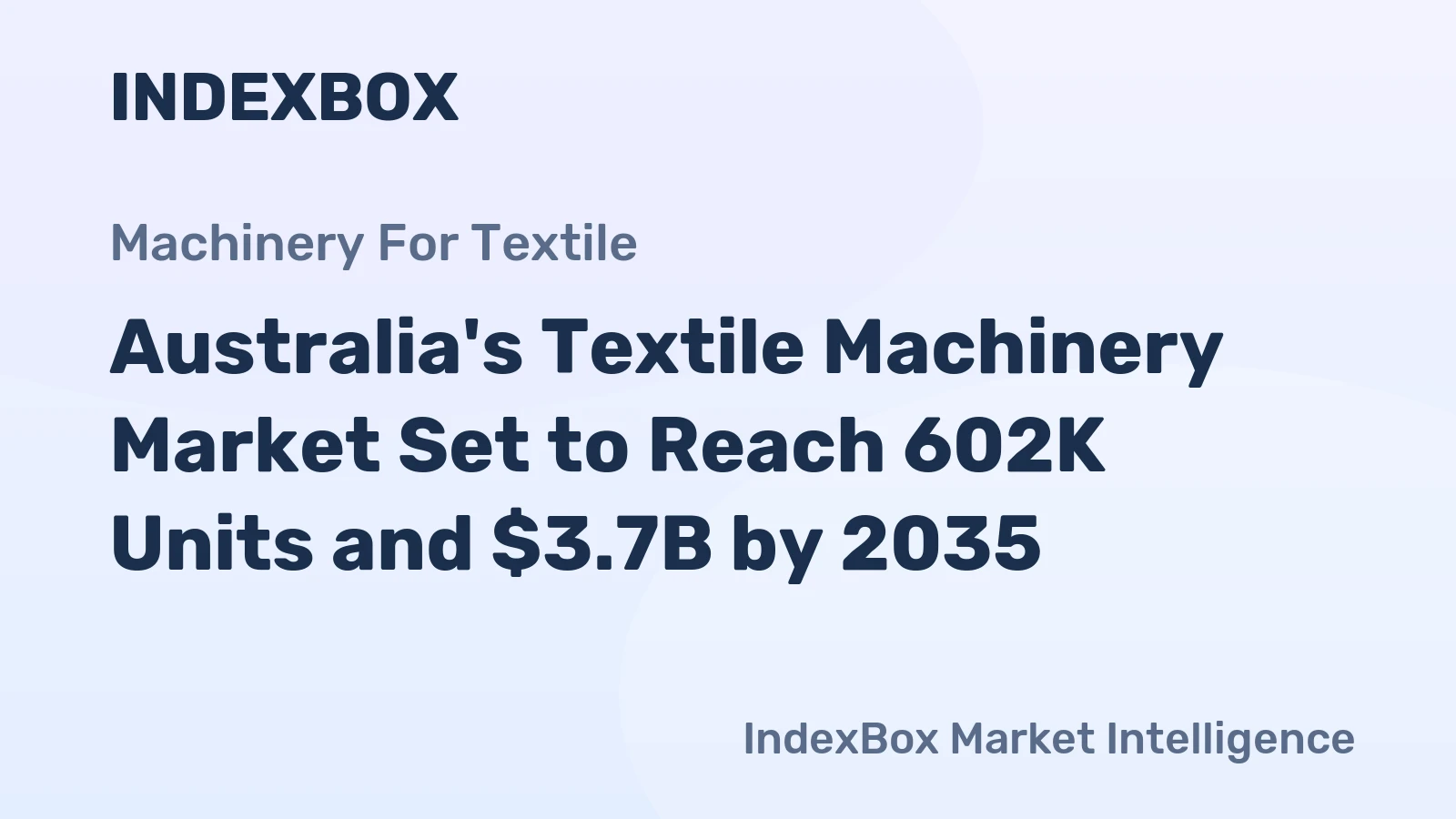 Australia's Textile Machinery Market Set to Reach 602K Units and $3.7B by 2035