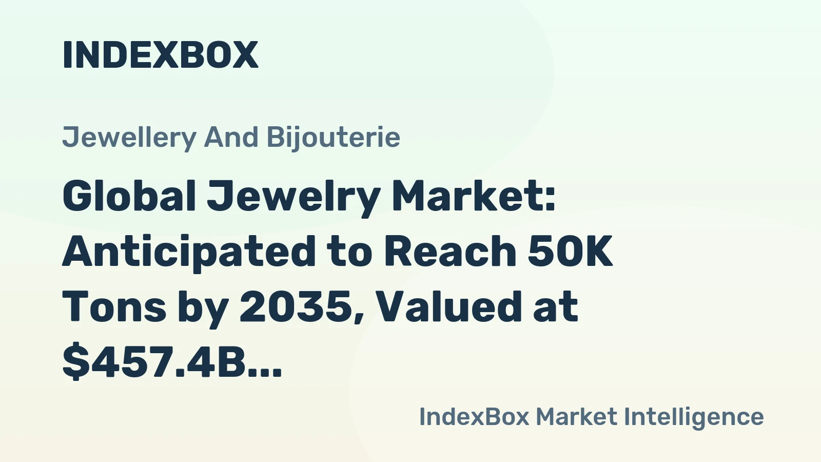 Global Jewelry Market: Anticipated to Reach 50K Tons by 2035, Valued at $457.4B