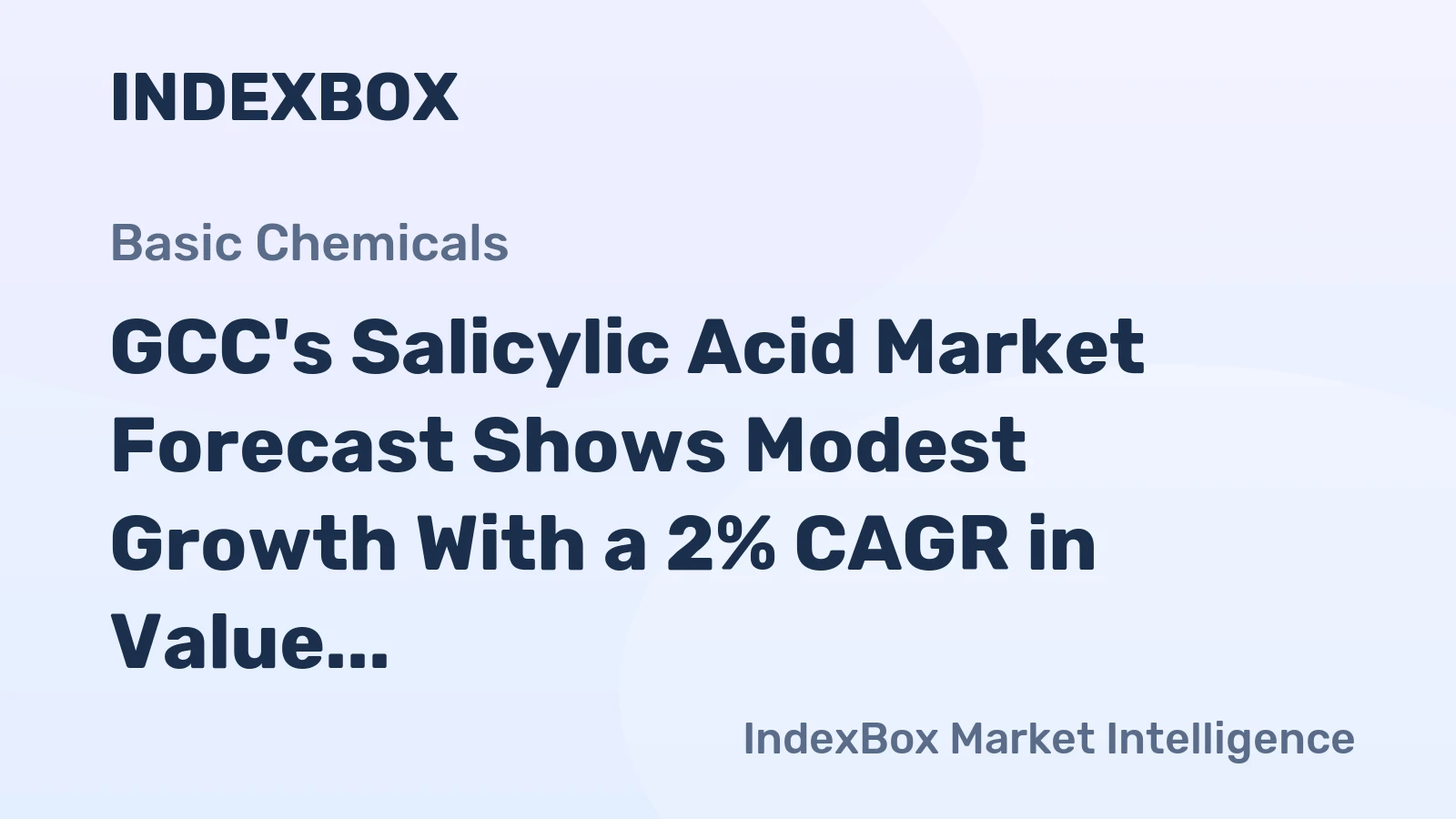 GCC's Salicylic Acid Market Forecast Shows Modest Growth With a 2% CAGR in Value