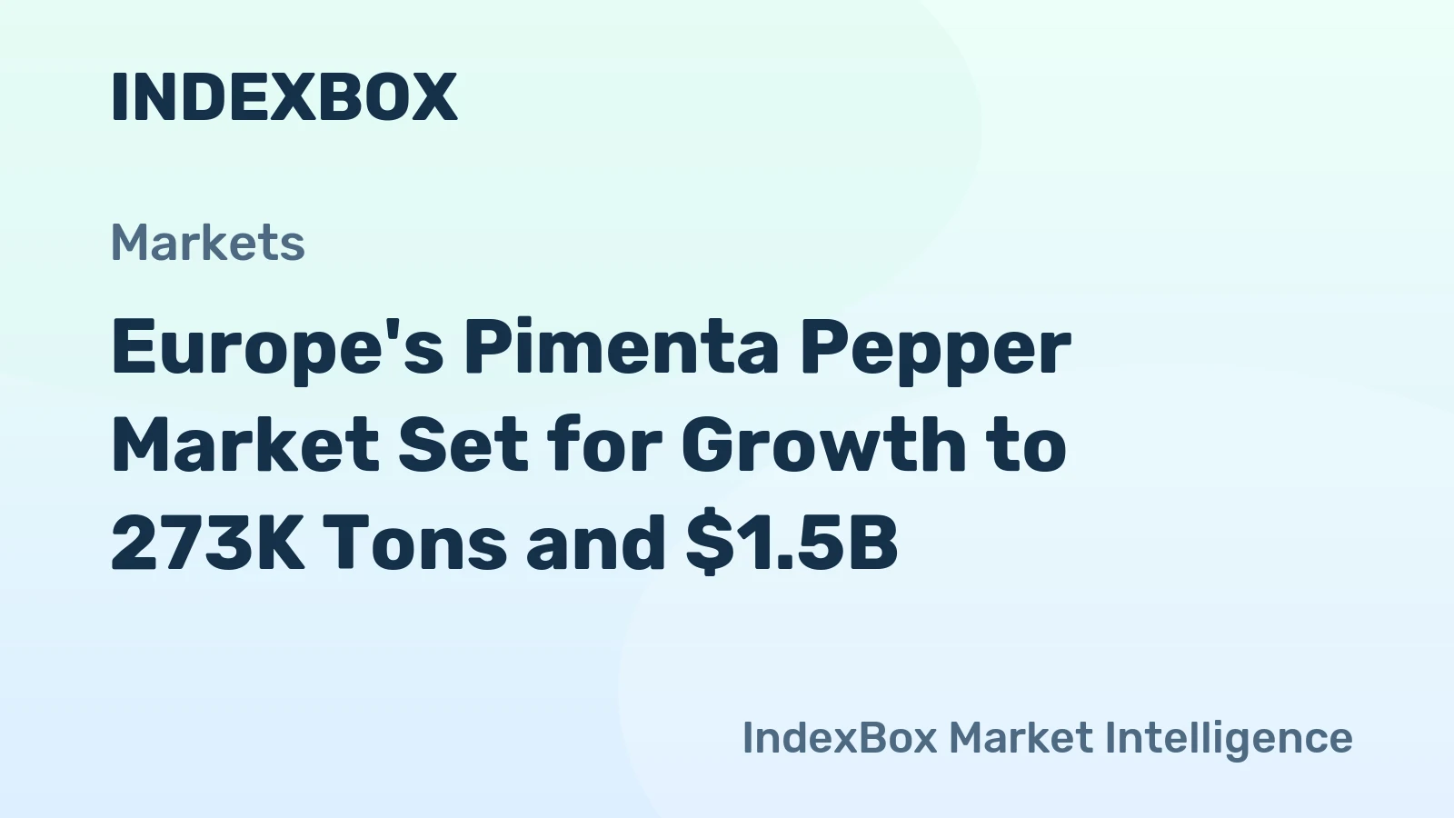 Europe's Pimenta Pepper Market Set for Growth to 273K Tons and $1.5B