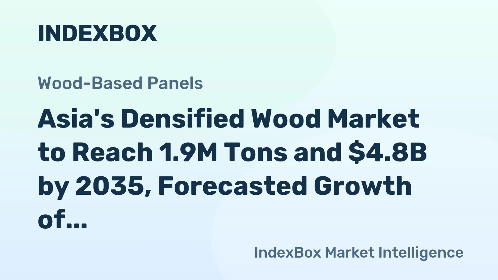 Asia's Densified Wood Market to Reach 1.9M Tons and $4.8B by 2035, Forecasted Growth of +0.5% and +1.4%