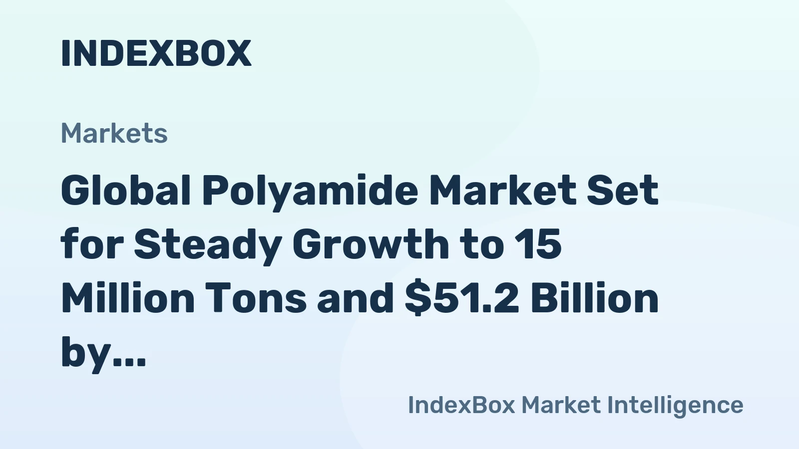 Global Polyamide Market Set for Steady Growth to 15 Million Tons and $51.2 Billion by 2035