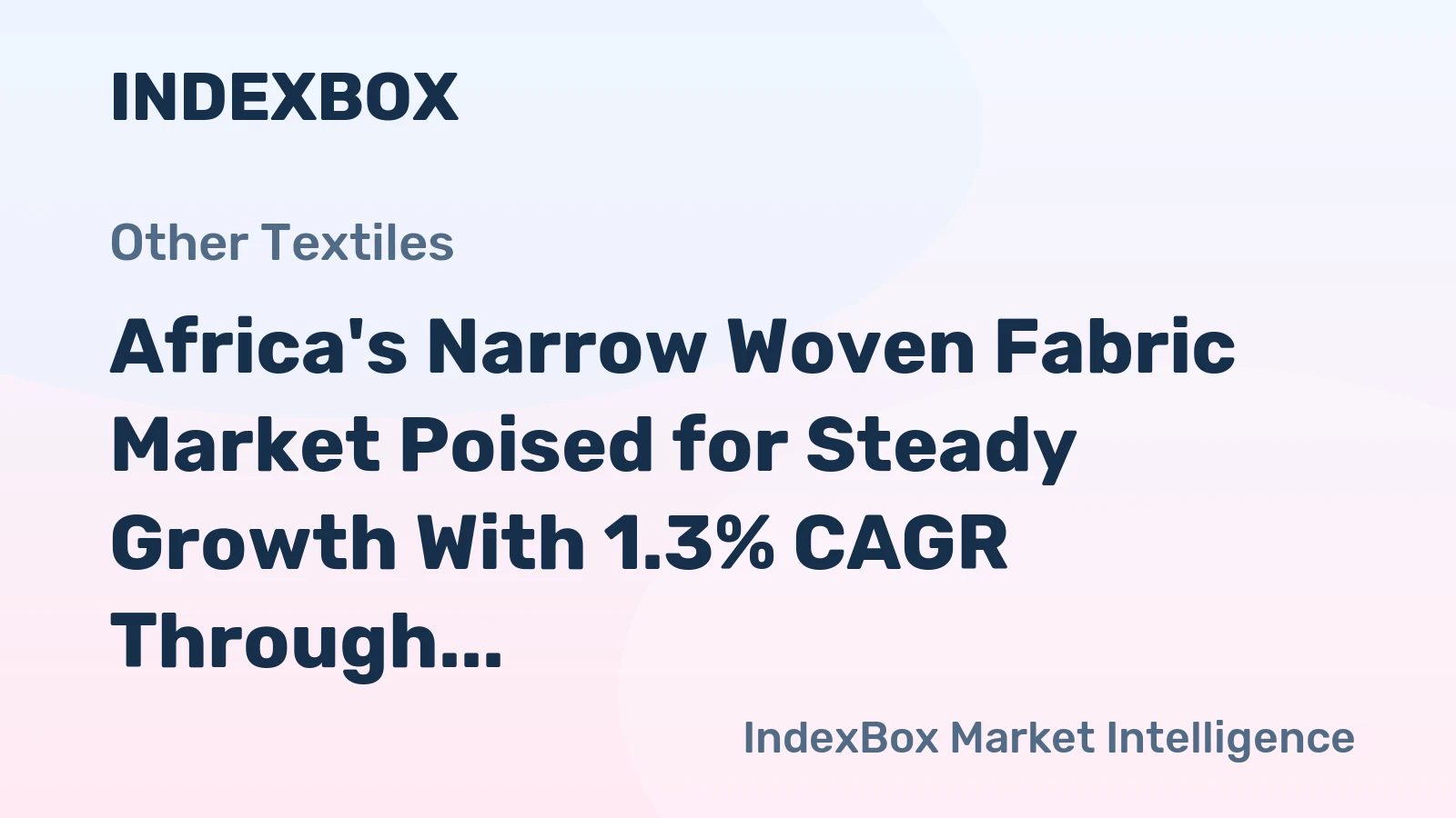 Africa's Narrow Woven Fabric Market Poised for Steady Growth With 1.3% CAGR Through 2035