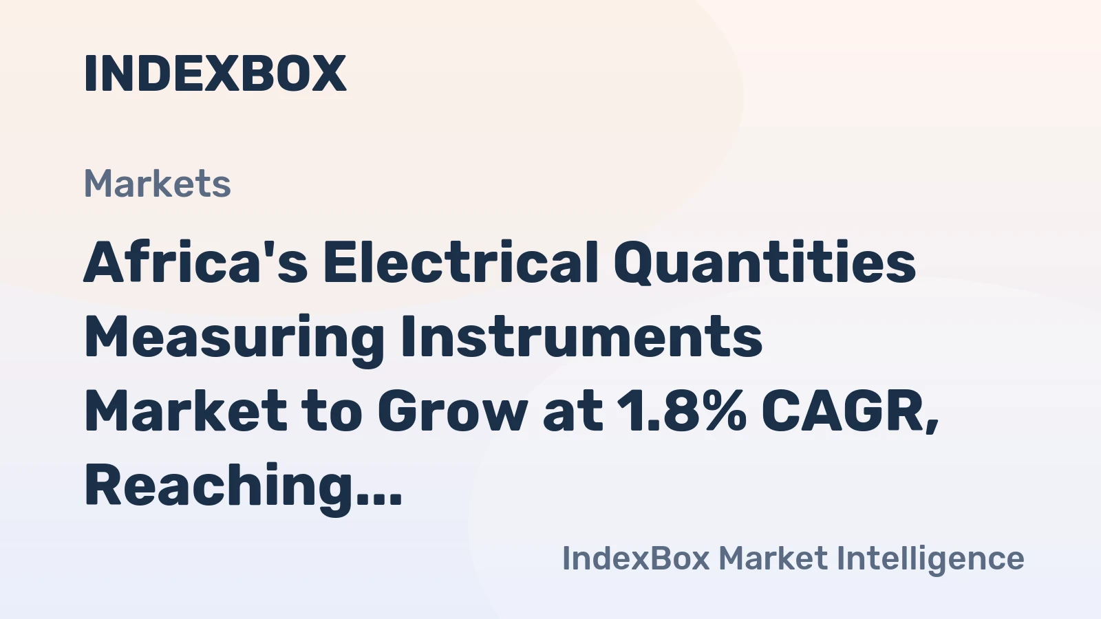 Africa's Electrical Quantities Measuring Instruments Market to Grow at 1.8% CAGR, Reaching $333M by 2035