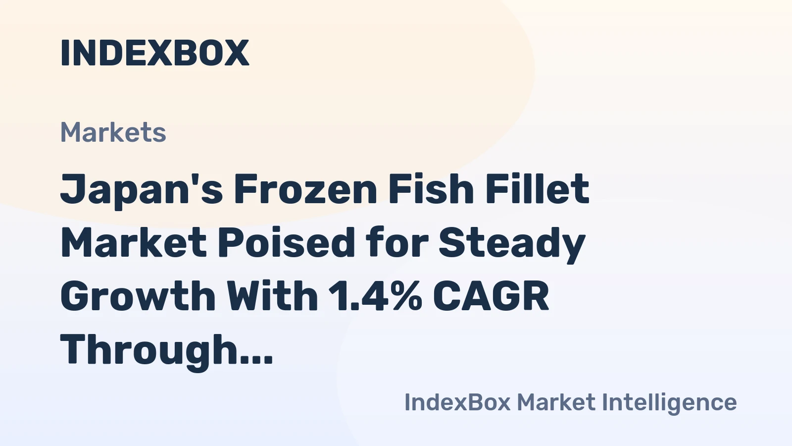 Japan's Frozen Fish Fillet Market Poised for Steady Growth With 1.4% CAGR Through 2035