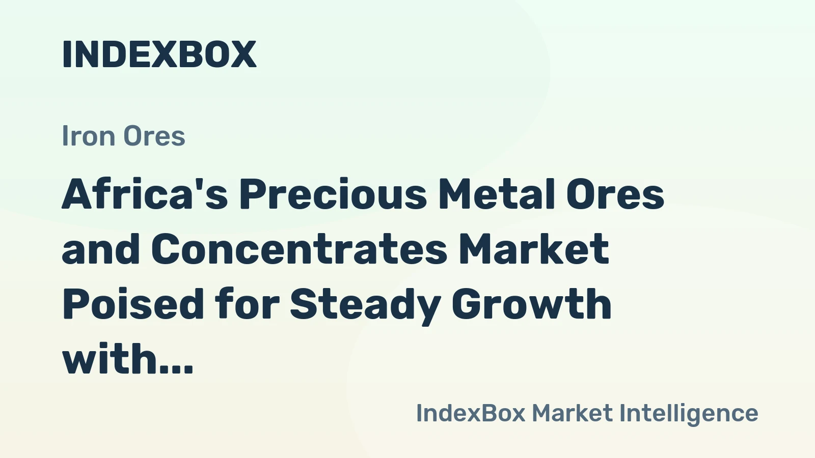 Africa's Precious Metal Ores and Concentrates Market Poised for Steady Growth with a 2.5% CAGR Through 2035