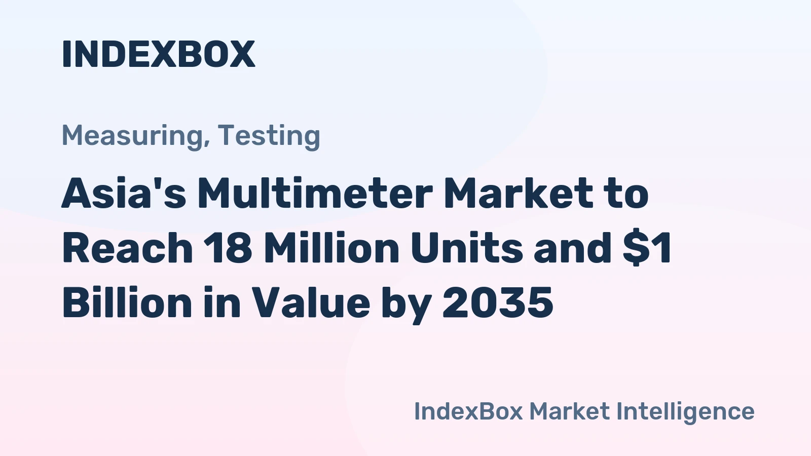 Asia's Multimeter Market to Reach 18 Million Units and $1 Billion in Value by 2035