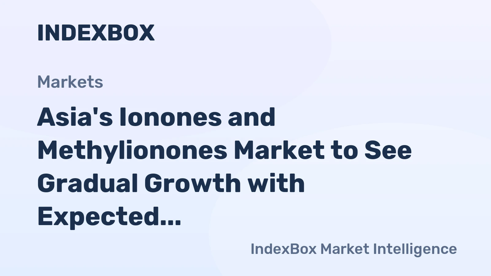 Asia's Ionones and Methylionones Market to See Gradual Growth with Expected CAGR of +0.6% through 2035, Reaching $58M