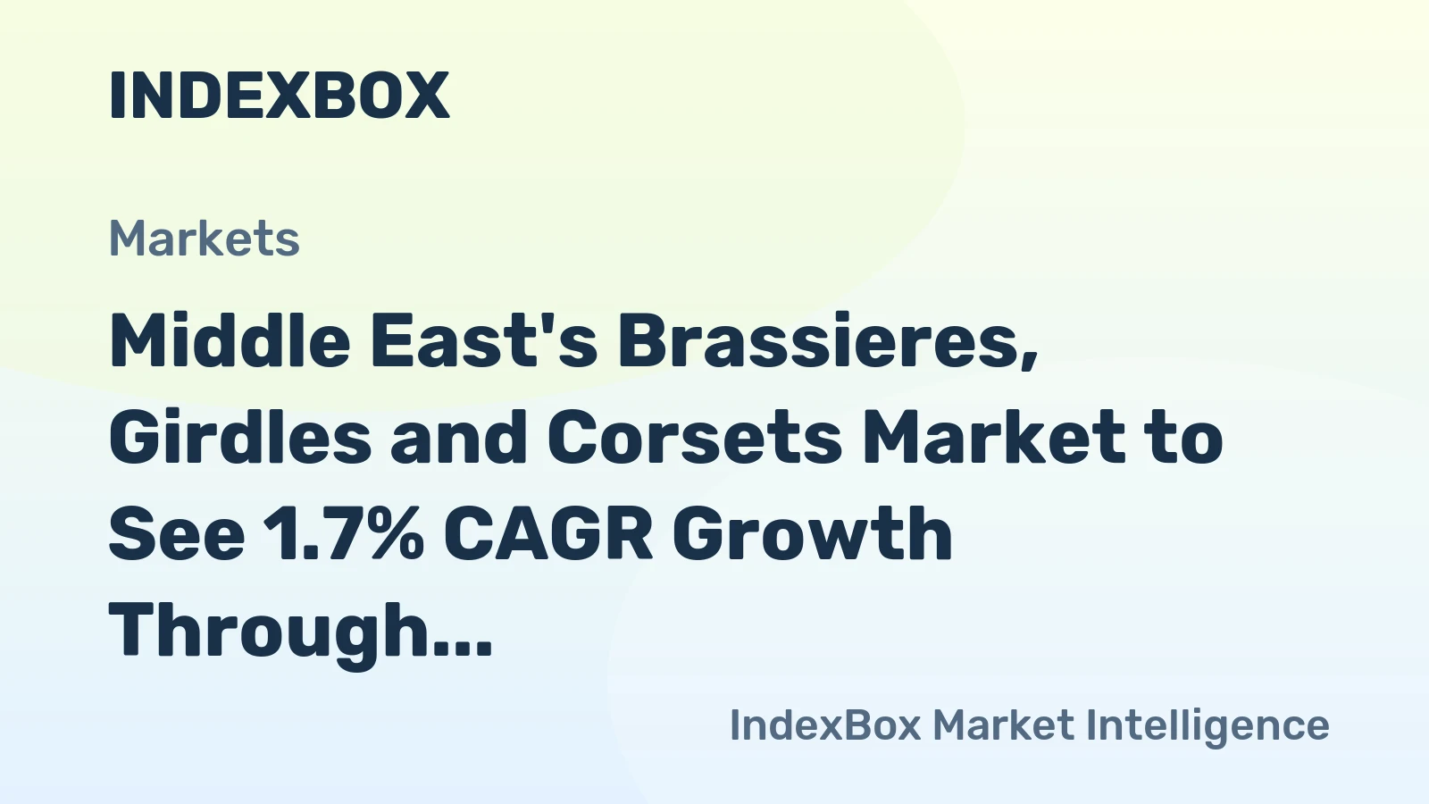 Middle East's Brassieres, Girdles and Corsets Market to See 1.7% CAGR Growth Through 2035